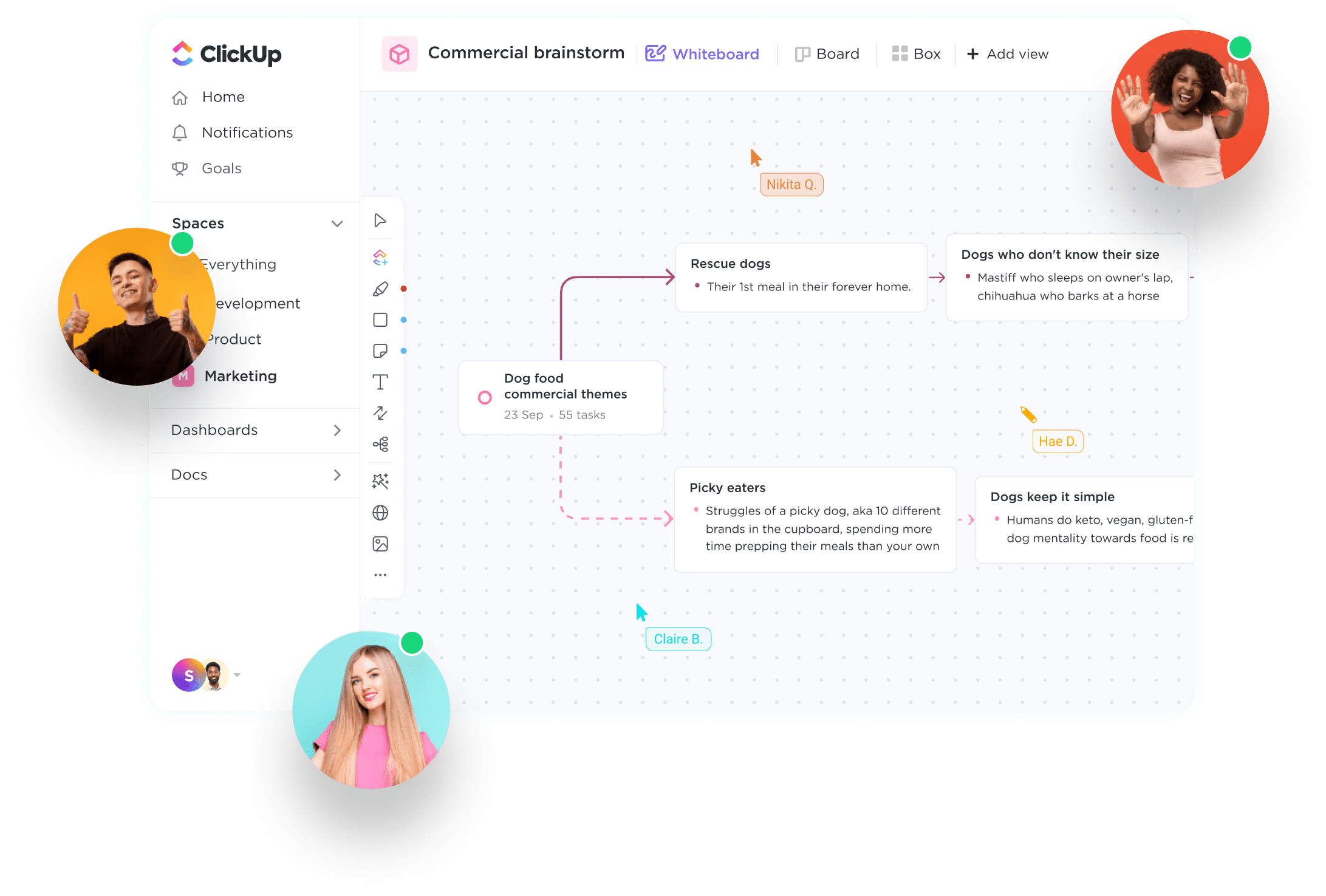 ClickUp™ Whiteboards: Visual Collaboration Tool for Teams